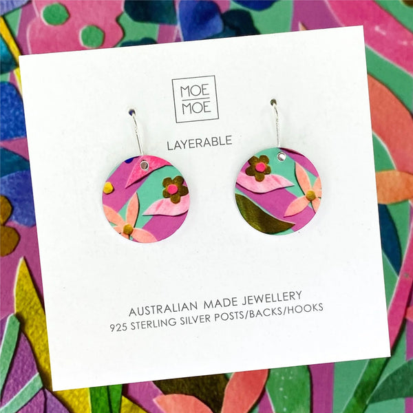 Laura Blythman Floral Scape Circle Drop – The Change Room